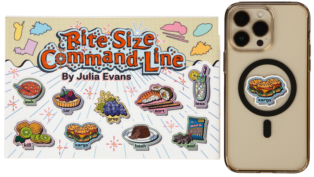 command line sticker sheet – Wizard Zines