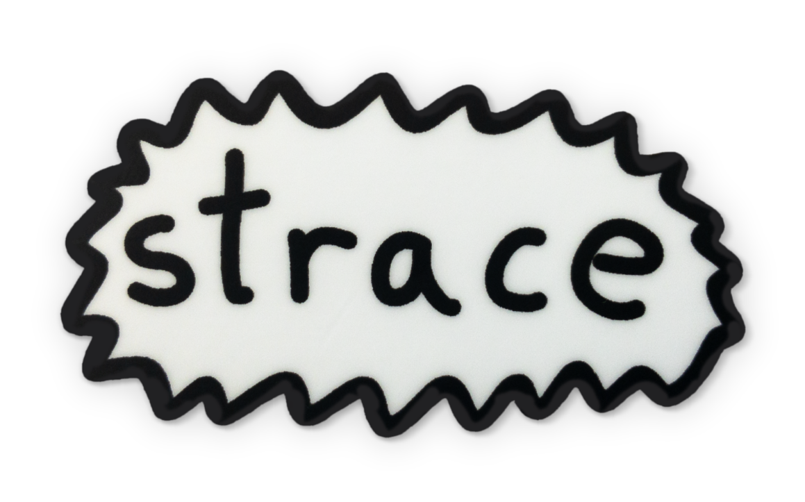 strace sticker – Wizard Zines